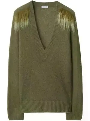 Burberry Shearling-trim Jumper
