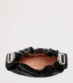 ROGER VIVIER Medium Leather Choc Royal Shoulder Bag