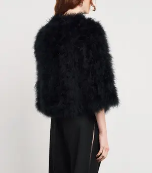 YVES SALOMON Feather Jacket - Black