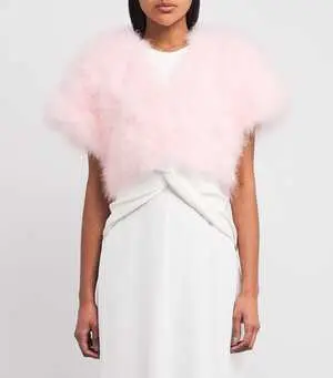 YVES SALOMON Feather Bolero Jacket