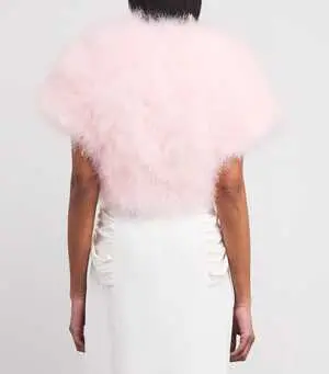 YVES SALOMON Feather Bolero Jacket