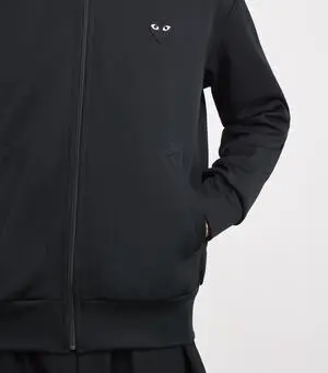 Play Comme Des Garcon Zip-up Heart Sweatshirt