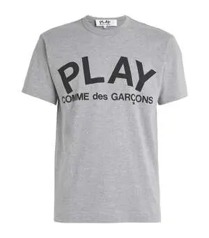 Play Comme Des Garcon Play Logo T-shirt - Grey