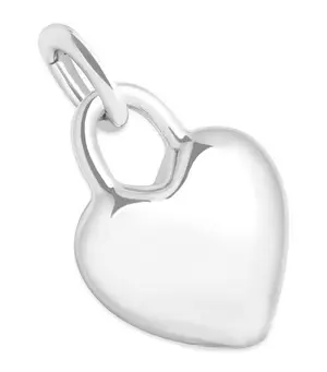 ASTRID & MIYU Rhodium-plated Heart Charm - Silver