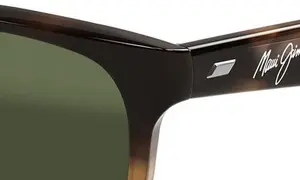 Maui Jim Kikonia Xl Wraparound Rectangular Sunglasses - Brown