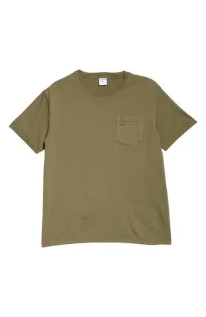 NOAH Core Logo Pocket Tee - Army Green