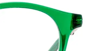 Eyebobs Golden Age 45mm Reading Glasses - Green Apple Crystal/silver