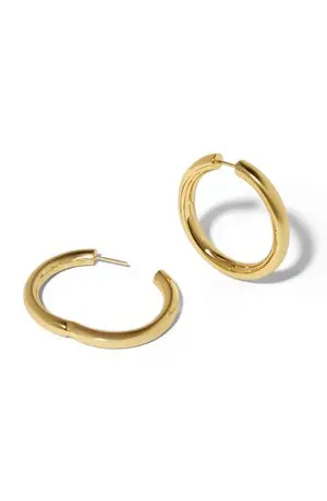 JENNIFER FISHER Mini Lilly Hinged Hoop Earrings - Yellow Gold