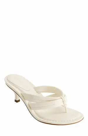 Bernardo Bernardo1946 Footwear Miami 55 Kitten Heel Sandal - Off White