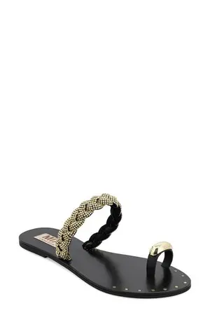 Mia Toya Toe Loop Sandal - Black