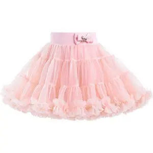 MIMI TUTU Bow Tulle Skirt - Blush