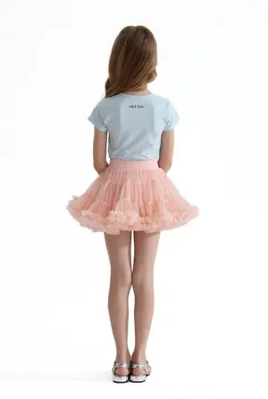 MIMI TUTU Bow Tulle Skirt - Blush