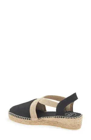 TONI PONS Verdi Espadrille Wedge - Black