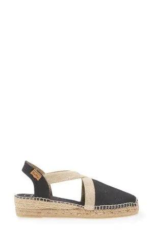TONI PONS Verdi Espadrille Wedge - Black