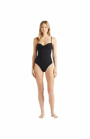 Vilebrequin Solid Bandeau One-piece Swimsuit - Noir