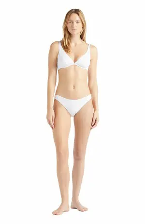 Vilebrequin Broderie Anglaise Midi Bikini Bottom - Blanc