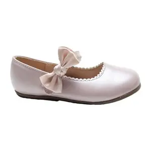 TULLEEN Satin Elodie Bow Flats - Pink