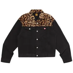 HUMAN MADE Leopard Denim Work Jacket - Black