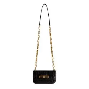 Balenciaga Gossip Xs Bag With Chain - Black
