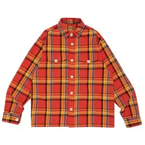 HUMAN MADE Check Shirt - Orange