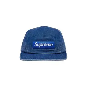 Supreme Coated Denim Camp Cap - Blue