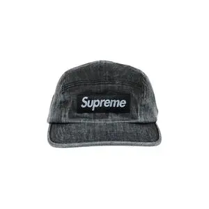 Supreme Coated Denim Camp Cap - Black