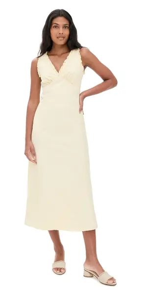 WAYF V-neck Midi Dress