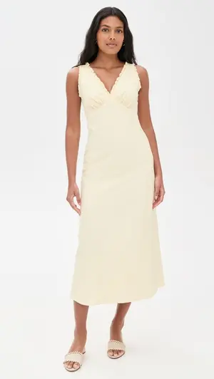 WAYF V-neck Midi Dress