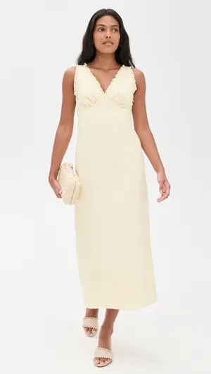 WAYF V-neck Midi Dress