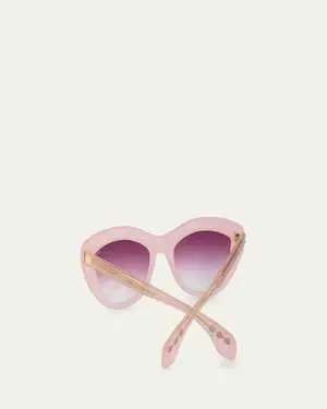 Hoorsenbuhs 24k Gold & Acetate Cat-eye Sunglasses