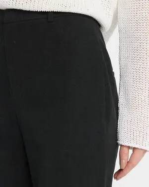 Vince Mid-rise Cropped Flare Trousers - Black
