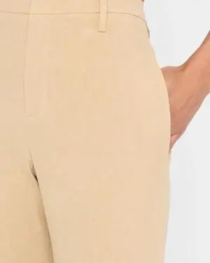 Vince Mid-rise Cropped Flare Trousers - Pale Nut