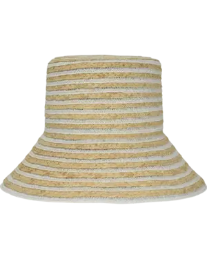 GIGI BURRIS MILLINERY Lula Striped Bucket Hat