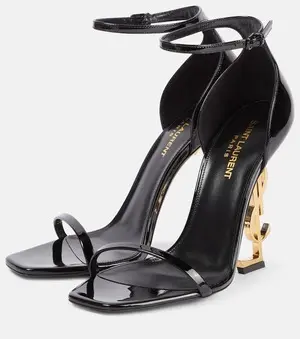 Saint Laurent Opyum Patent Leather Sandals