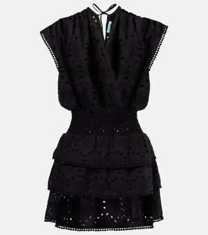 Melissa Odabash Jess Ruffled Mini Dress - Black