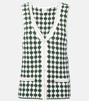 The Upside Portobello Watson Crochet Cotton Vest - Multicoloured