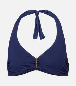 Melissa Odabash Provence Embellished Bikini Top - Blue