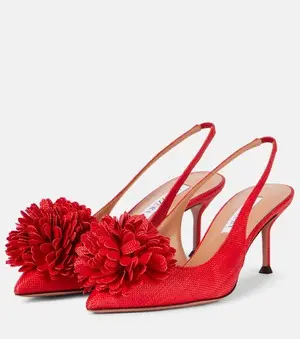 AQUAZZURA Couturier 65 Slingback Pumps - Red
