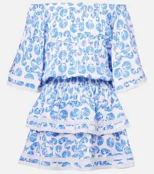 Melissa Odabash Micha Printed Minidress - Blue