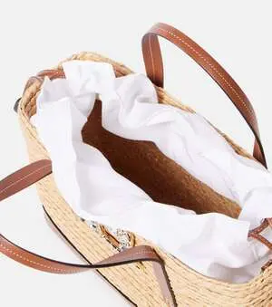 ROGER VIVIER Viv' Skate Small Raffia Tote Bag