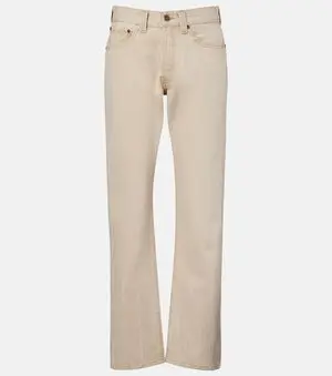 Khaite Khaite Callum Straight Leg Jeans Beige