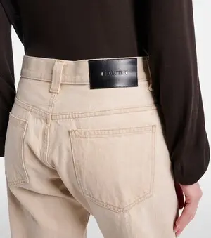 Khaite Callum Straight Leg Jeans - Beige