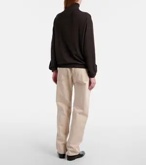 Khaite Callum Straight Leg Jeans - Beige
