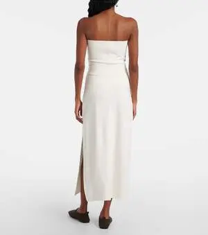 LESET Rio Jersey Midi Skirt - White