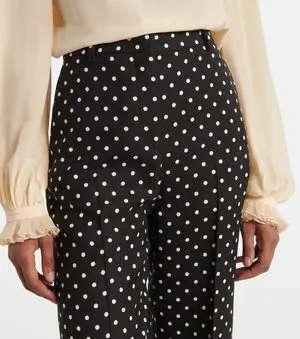 Valentino Garavani Polka-dot Straight Leg Trousers