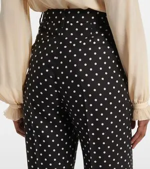 Valentino Garavani Polka-dot Straight Leg Trousers