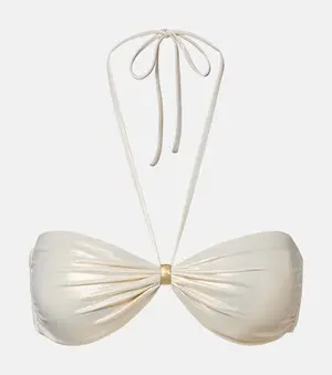 Melissa Odabash Liguria Halterneck Bikini Top - Gold