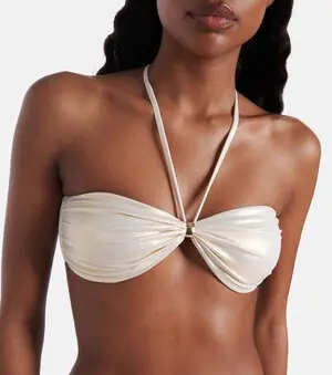 Melissa Odabash Liguria Halterneck Bikini Top - Gold
