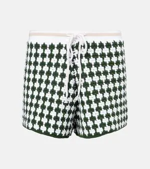 The Upside Portobello Malik Crochet Cotton Shorts - White