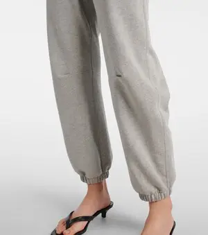 NILI LOTAN Dulce Cotton-blend Sweatpants - Grey